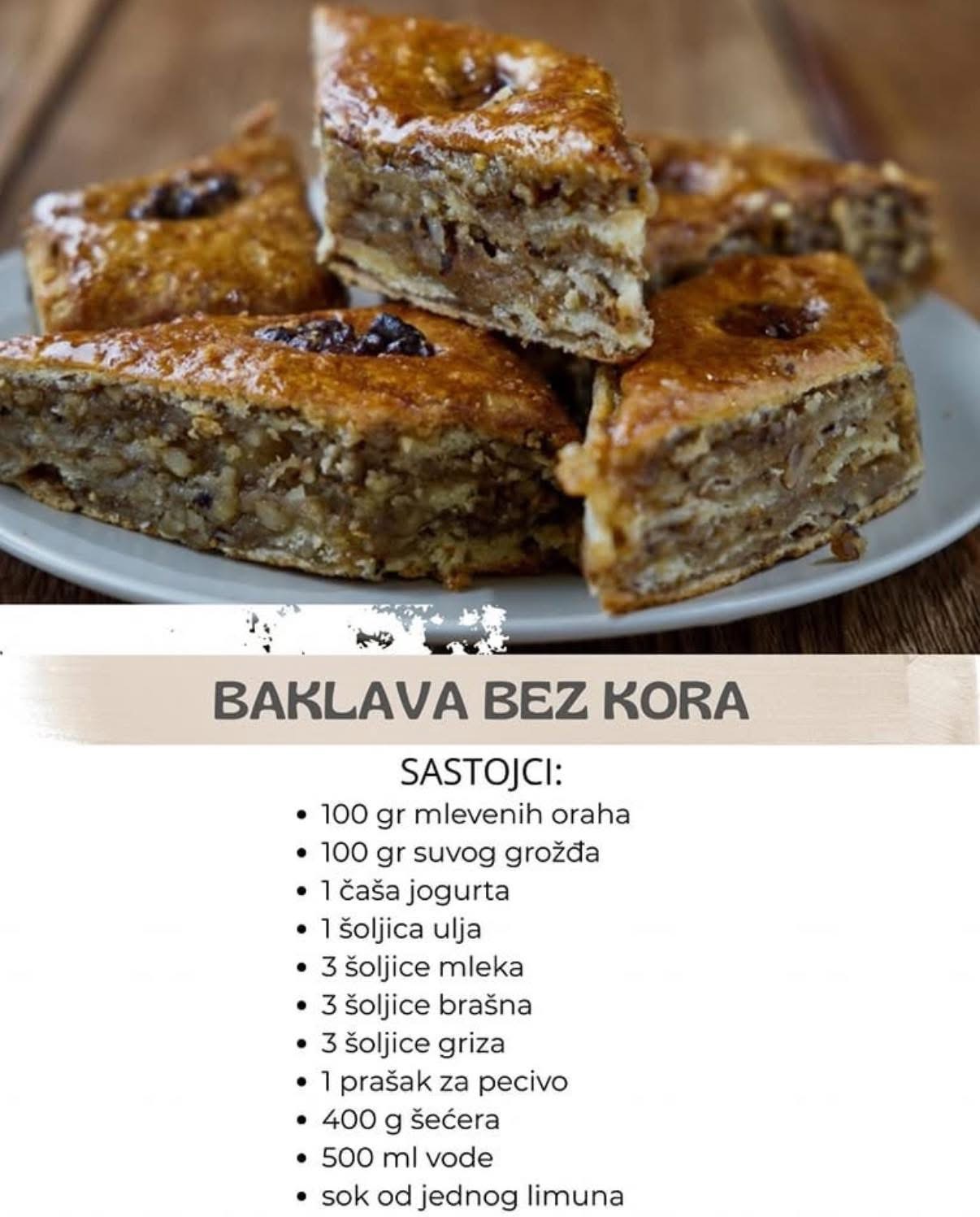 Baklava bez kora sa jogurtom: Sočna i neodoljiva, a zbog 1 cake je ...